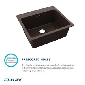 Elkay Quartz Classic ELG2522BK0 Single Bowl Drop-in Sink, Black