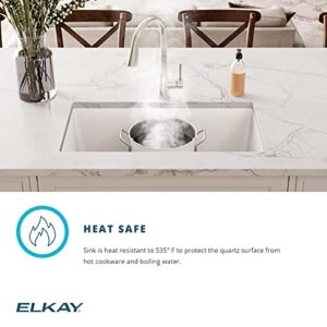 Elkay Quartz Classic ELGU2522WH0 Single Bowl Undermount Sink, White