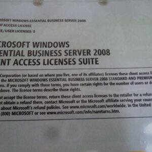 Windows Essential Business Server 2008 English 5 User Client Access License (CAL) U84-01558