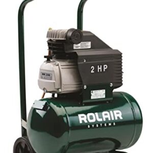 Rolair FC2002HBP6 2 HP Wheeled Compressor with Overload Protection and Manual Reset