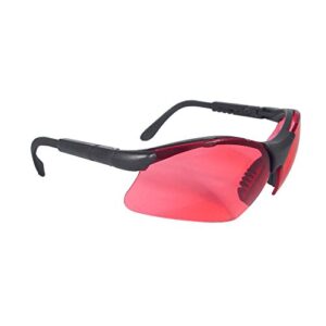 radians unisex adult vermilion lens safety glasses, vermillion, one size us