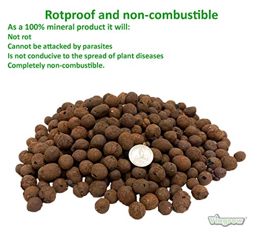 Viagrow VS10 Viastone Expanded Clay Pebbles, 10-Liter Rocks, Premium Growing