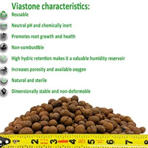 Viagrow VS10 Viastone Expanded Clay Pebbles, 10-Liter Rocks, Premium Growing