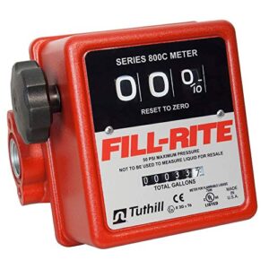 fill-rite 807c 3 wheel mechanical meter, 5 to 20 gpm