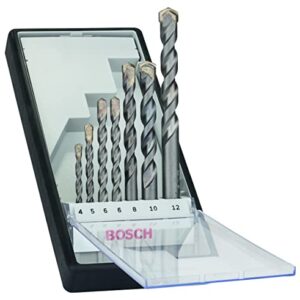 Bosch 2607010545 Concrete Drill Bit-Set "Robust Line Cyl-3 Silver Percussion" 4-12mm 7 Pcs