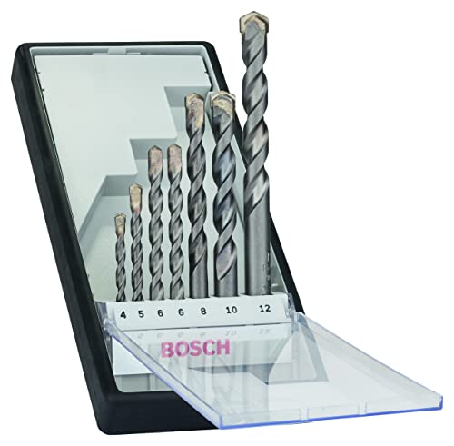 Bosch 2607010545 Concrete Drill Bit-Set "Robust Line Cyl-3 Silver Percussion" 4-12mm 7 Pcs