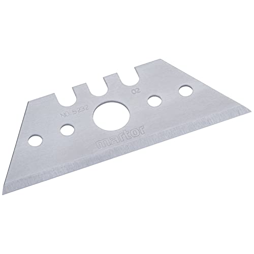 Martor 5232.70 Trapezoid Replacement Blade for Mizar/Profia - Silver (10-Piece)