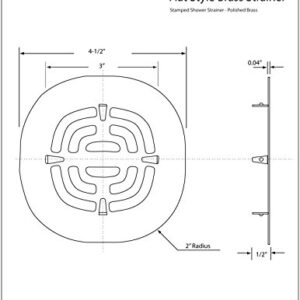 Westbrass Brass Snap-In Shower Strainer Grid, Polished Chrome, D316-26