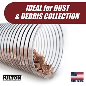 2-1/2" x 10' Ultra Flex Clear Vue Heavy Duty PVC Dust Debris and Fume Collection Hose