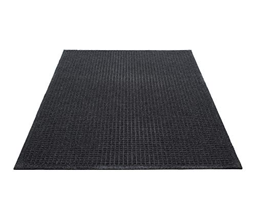 Guardian EcoGuard Indoor Wiper Floor Mat, Recycled Plastic and Rubber, 3' x 5', Charcoal