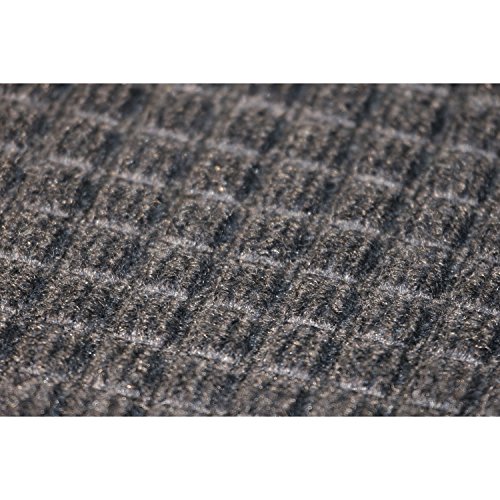 Guardian EcoGuard Indoor Wiper Floor Mat, Recycled Plastic and Rubber, 3' x 5', Charcoal