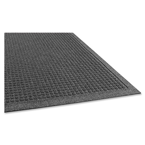 Guardian EcoGuard Indoor Wiper Floor Mat, Recycled Plastic and Rubber, 3' x 5', Charcoal