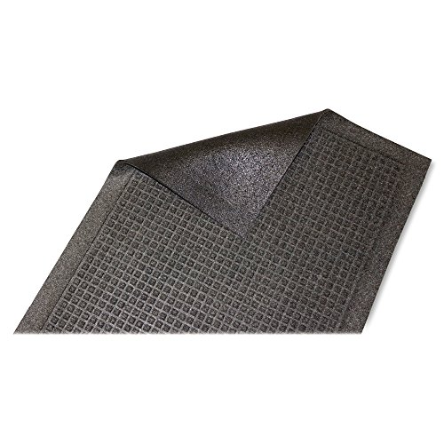 Guardian EcoGuard Indoor Wiper Floor Mat, Recycled Plastic and Rubber, 3' x 5', Charcoal