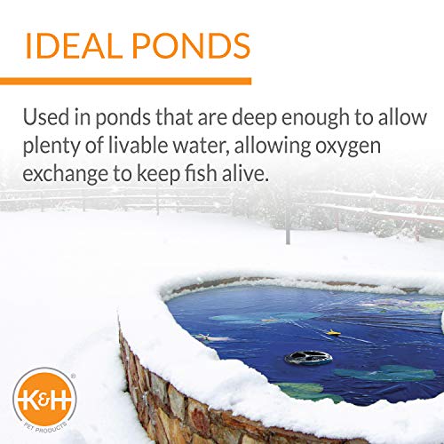 K&H Pet Products Thermo-Pond Perfect Climate Deluxe Pond Deicer Black 750 Watts