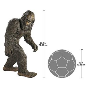 Design Toscano Yeti the Bigfoot Indoor/Outdoor Garden Statue Cryptid Sculpture, Large, 19 Inches Wide, 19 Inches Deep, 28 Inches High, Handcast Polyresin, Full Color Finish