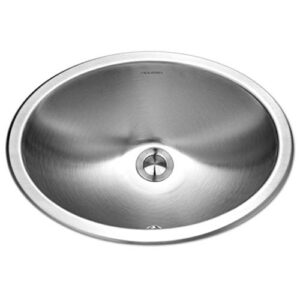 houzer chto-1800-1 opus series topmount stainless steel oval bowl lavatory sink with overflow