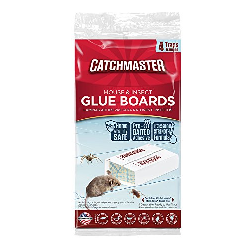 Catchmaster 1872SD Mouse Insect and Snake Glue Boards, 4-Pack, Brown/A