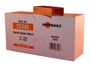 spot nails cc34c 1-1/4-inch crown 3/4-inch leg carton closing staple (quantity 2000)