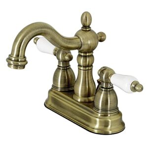 kingston brass kb1603pl 4 in. centerset bathroom faucet, antique brass,4-inch center