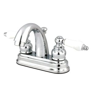 kingston brass kb5611pl restoration 4-inch centerset lavatory faucet, polished chrome