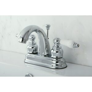 Kingston Brass KB5611PL Restoration 4-Inch Centerset Lavatory Faucet, Polished Chrome