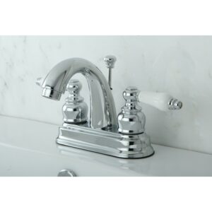 Kingston Brass KB5611PL Restoration 4-Inch Centerset Lavatory Faucet, Polished Chrome