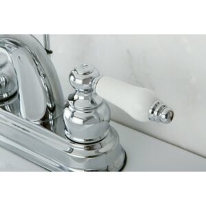 Kingston Brass KB5611PL Restoration 4-Inch Centerset Lavatory Faucet, Polished Chrome