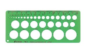 sinwa shinwa measurement template tb - 4 circle ruler (small) 66005 4960910660052