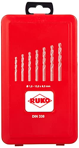 RUKO 215215 HSSE-Co 5 Twist Drill Set, DIN 338, 25 Pieces