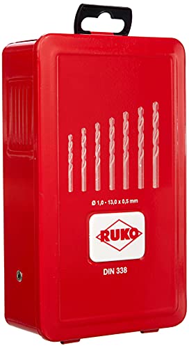 RUKO 215215 HSSE-Co 5 Twist Drill Set, DIN 338, 25 Pieces