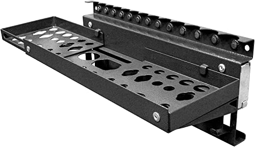 K Tool International 72465 MagClip Multi-Function Adjustable Tool Holder for Garages, Repair Shops, and DIY, 20"L x 4.75"W x 5"D, Stores up to 71 Tools, 15 lbs. Capacity, Alloy Steel, Black