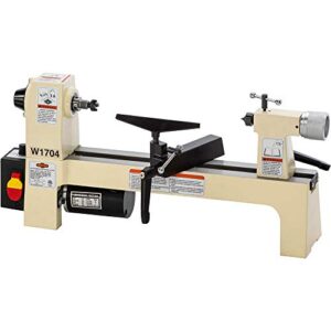 shop fox w1704 1/3-horsepower benchtop lathe