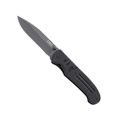 CRKT Ignitor T EDC Folding Pocket Knife: Assisted Opening Everyday Carry, Satin Blade, Thumb Stud, Liner Lock, G10 Handle, Pocket Clip 6860