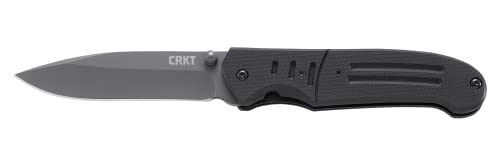 CRKT Ignitor T EDC Folding Pocket Knife: Assisted Opening Everyday Carry, Satin Blade, Thumb Stud, Liner Lock, G10 Handle, Pocket Clip 6860