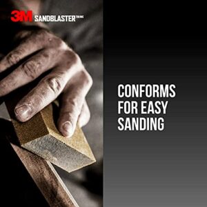 3M 9566 SandBlaster Dual Sanding Sponge 320-Grit + Gold, Angle Grinder