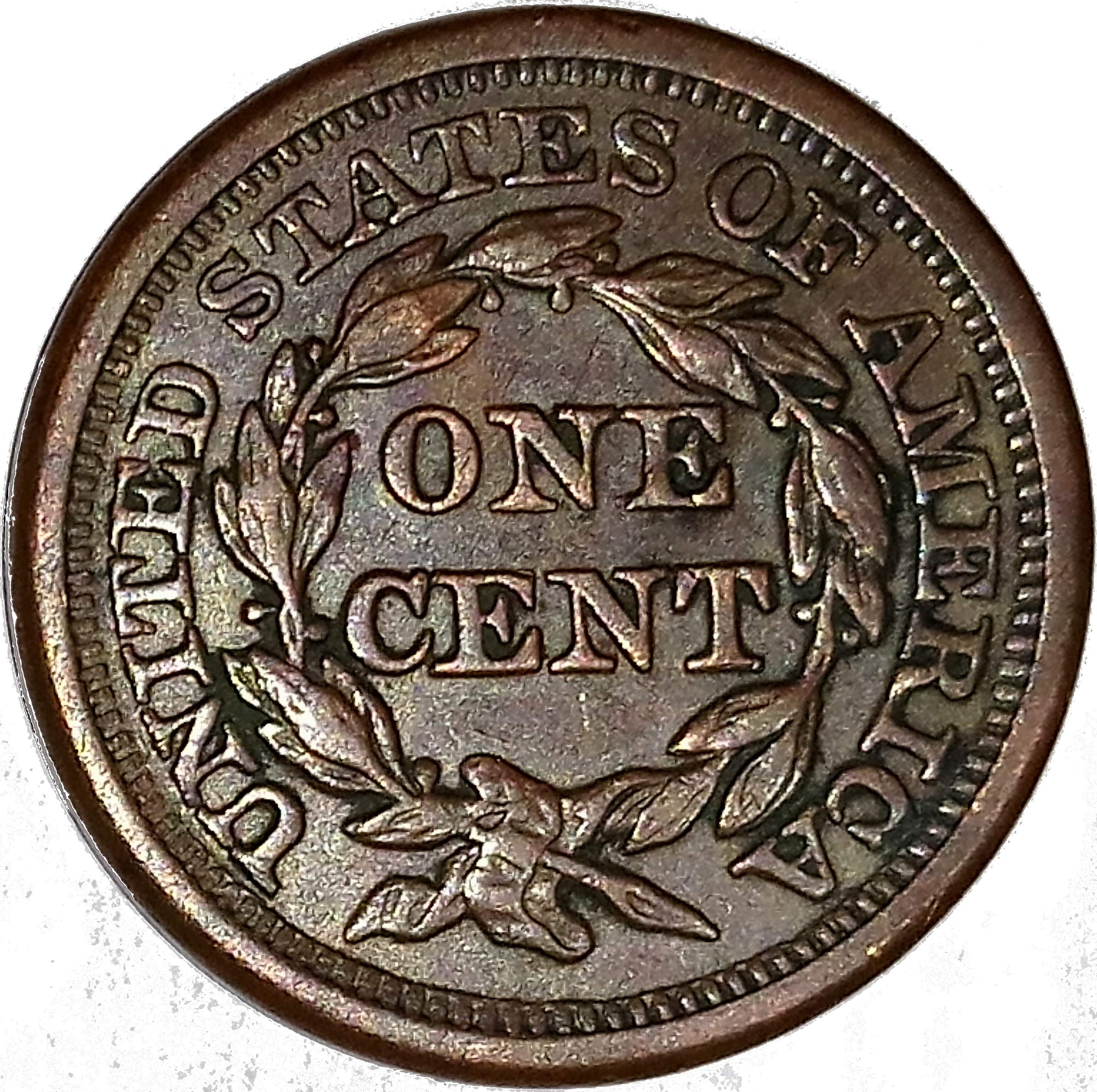 1839-1857 Braided Hair Large Cent by US Mint