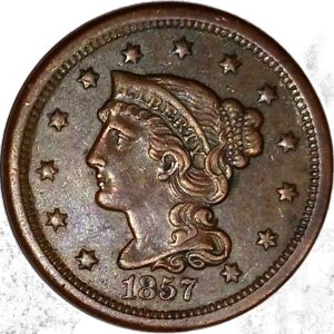 1839-1857 Braided Hair Large Cent by US Mint