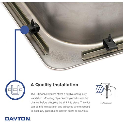 Dayton D125221 Single Bowl Drop-in Stainless Steel Sink 25 x 22 x 6.5625"