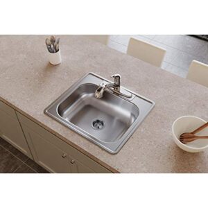 Dayton D125221 Single Bowl Drop-in Stainless Steel Sink 25 x 22 x 6.5625"