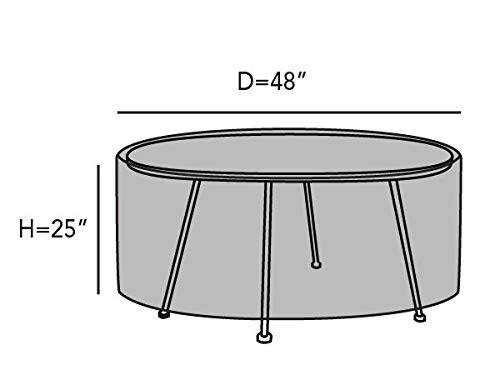 Covermates Round Firepit Cover - Light Weight Material, Weather Resistant, Elastic Hem, Fire Pit Covers-Green