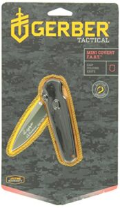 gerber gear mini covert knife fast, serrated edge, black [22-41967]