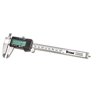 titan 23173 electronic digital caliper with fractional display