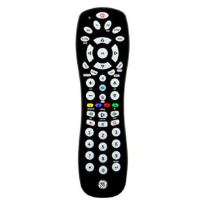 ge universal remote control for samsung, vizio, lg, sony, sharp, roku, apple tv, tcl, panasonic, smart tvs, streaming players, blu-ray, dvd, 6-device, black, 34459