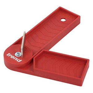 trend anglefix miter guide for quick & accurate mitersaw angle setup, red, anglefix