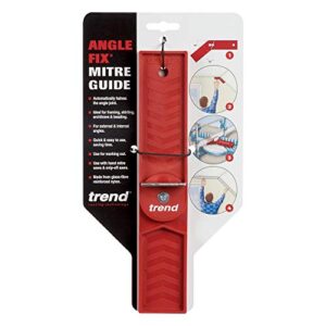 Trend Anglefix Miter Guide for Quick & Accurate Mitersaw Angle Setup, Red, ANGLEFIX