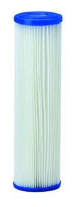 pentair pentek r50 sediment water filter, 10-inch, under sink pleated polyester filter cartridge, 10" x 2.5", 50 micron