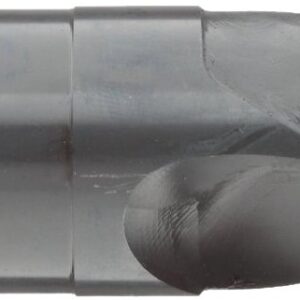 Chicago Latrobe 190F High-Speed Steel Reduced Shank Drill Bit, Black Oxide Finish, Flatted Shank, 118 Degree Conventional Point, 1-1/2" Size