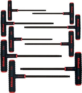 eklind tool 60809 power-t handle ball-hex key allen wrench, 9 pieces set