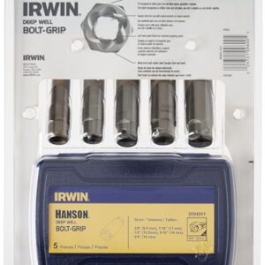 IRWIN Bolt Extractor Set for Deep Well Bolts, 5-Piece (3094001)