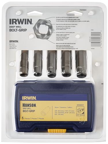 IRWIN Bolt Extractor Set for Deep Well Bolts, 5-Piece (3094001)